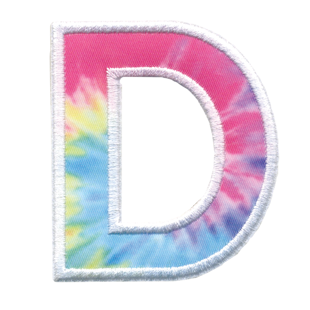 D Initial Tie Dye Sticker Patch | Iscream